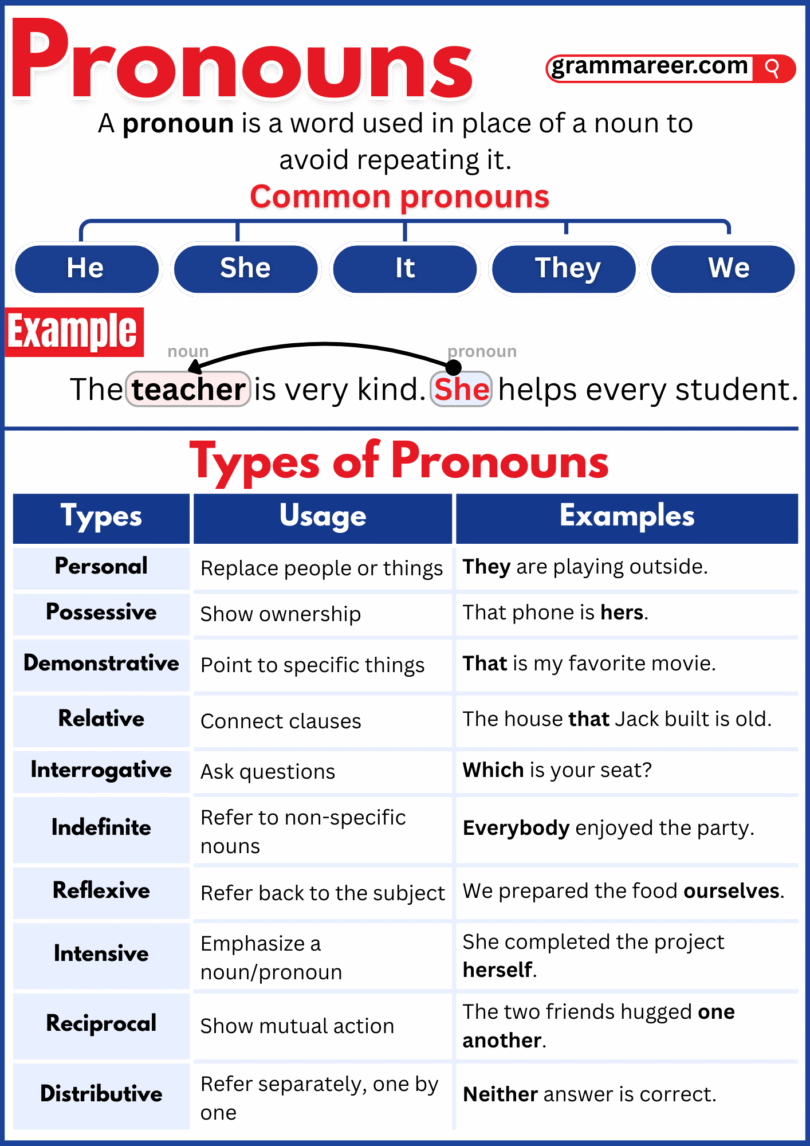 What Is a Pronoun? Definition, Types, and Examples