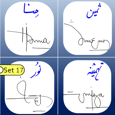 Hamza Name Signature