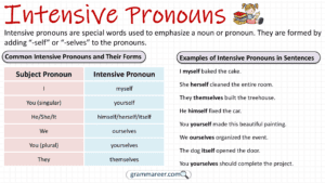 Intensive Pronouns: Definition, Uses and Examples - Grammareer