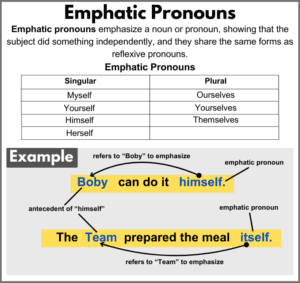 Emphatic Pronouns: Definition, Usage and Examples