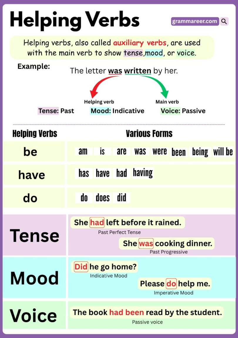 Helping Verb: Definition, Types and Explanation with Examples
