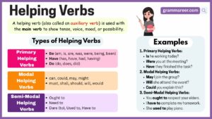 Helping Verb: Definition, Types and Explanation with Examples