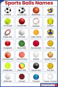 50 Sports Balls Names with Pictures – Sizes, Shapes, and Uses