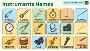 150 Instruments Names: List in English with Pictures - Grammareer