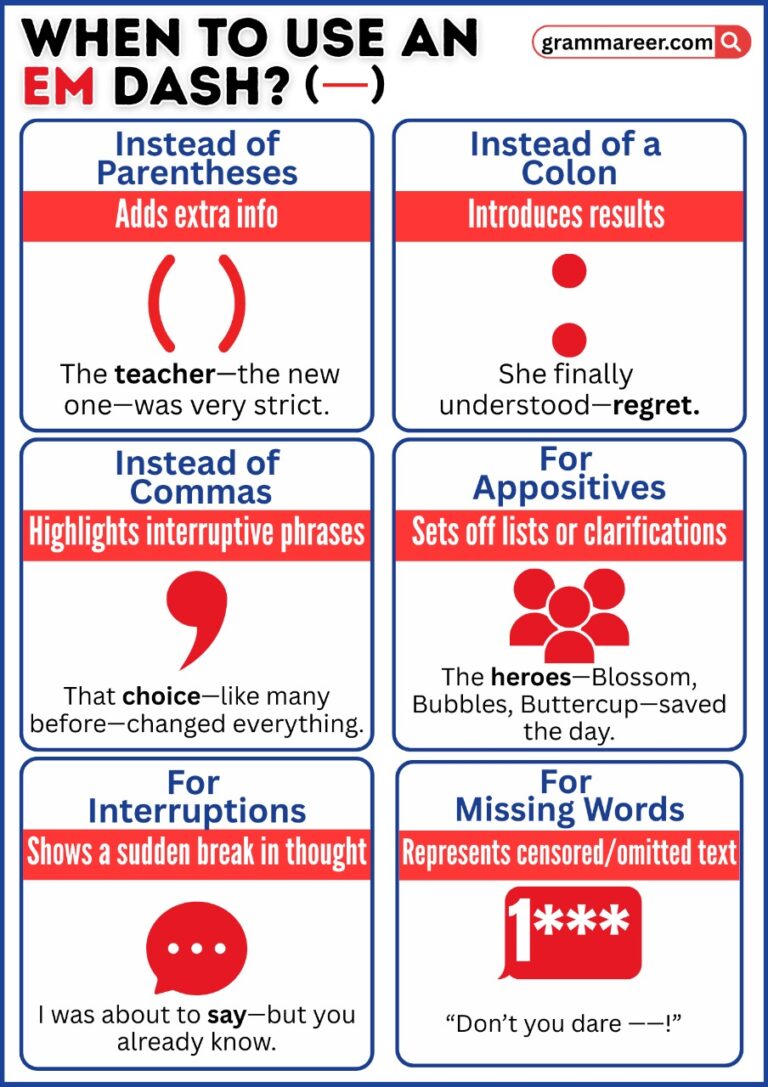 Em Dash (—) Definition, Examples, and How to Use It - Grammareer