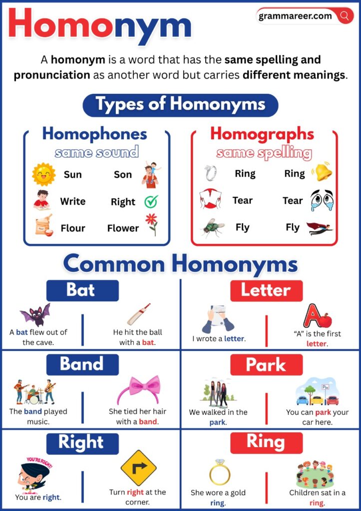 Homonyms: Definition, List & Examples - Grammareer