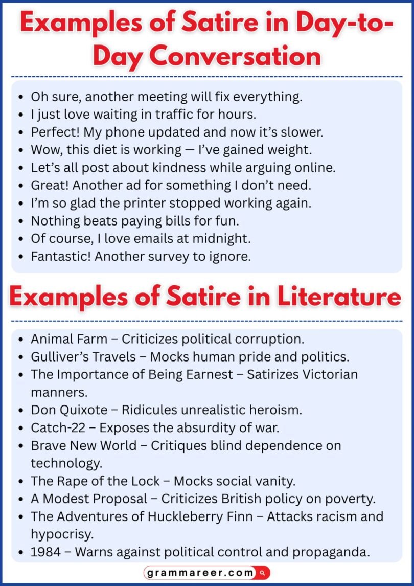 What Is Satire? | Definition, Examples & Meaning - Grammareer
