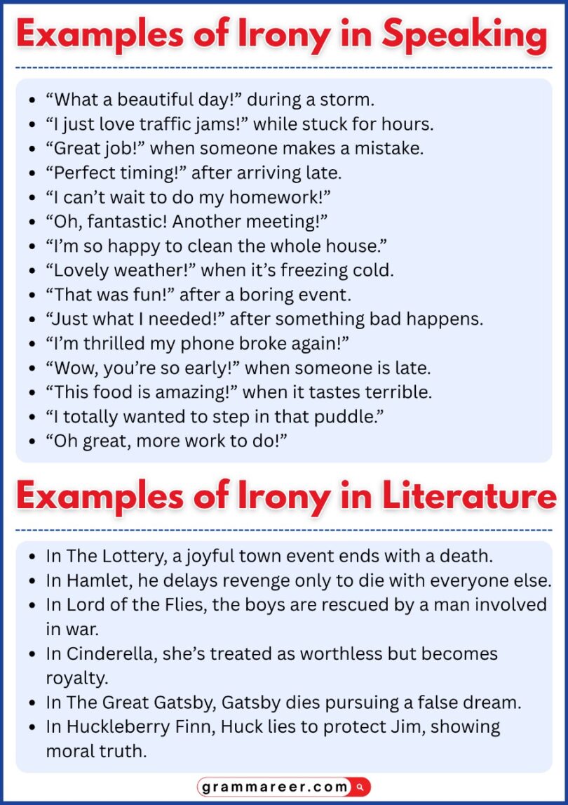 What Is Irony? Definition, Meaning, and Examples - Grammareer