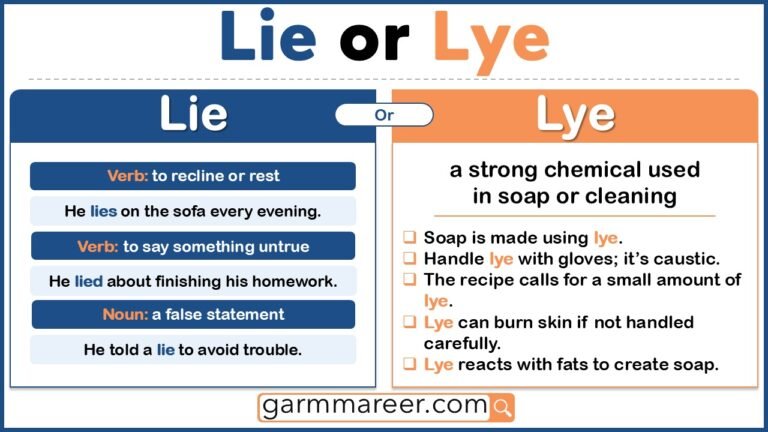 Lie or Lye: Meaning, Difference, and Examples - Grammareer